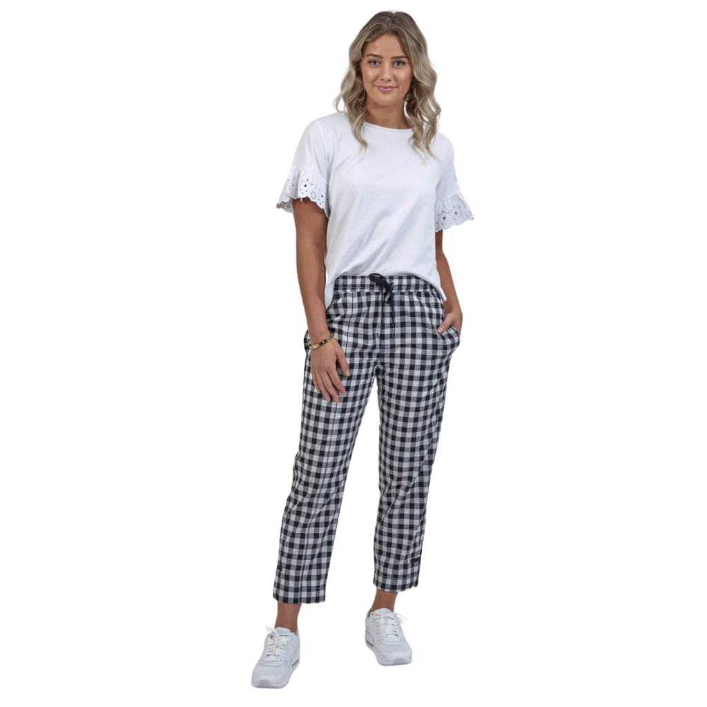 Checker Pant - BRANDS : Andersons - Knewe S23 Black Check