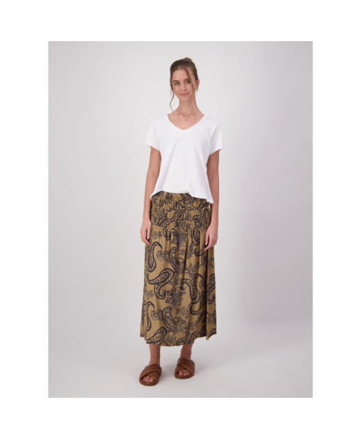 Jemma Skirt - BRANDS : Andersons - Briarwood S23 Camel Paisley