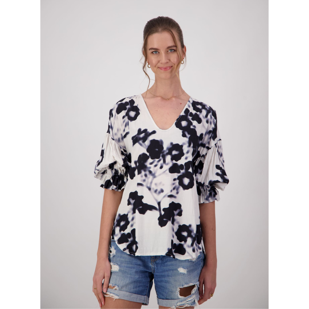 Timmy Top - BRANDS : Andersons - Briarwood S23 Black Floral