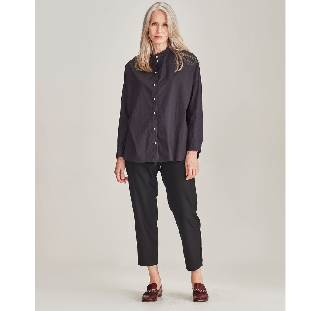 Margot Poplin Shirt - BRANDS : Andersons - Caroline Sills W24 French Navy