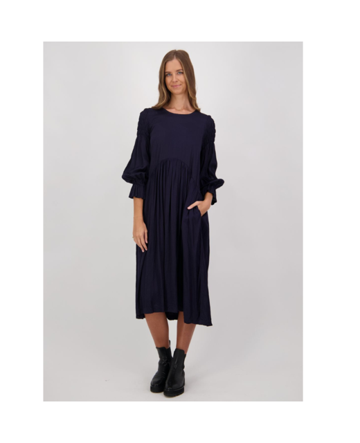 Chester Dress - BRANDS-WOMENS : Andersons / Noire - Briarwood W24 Ink