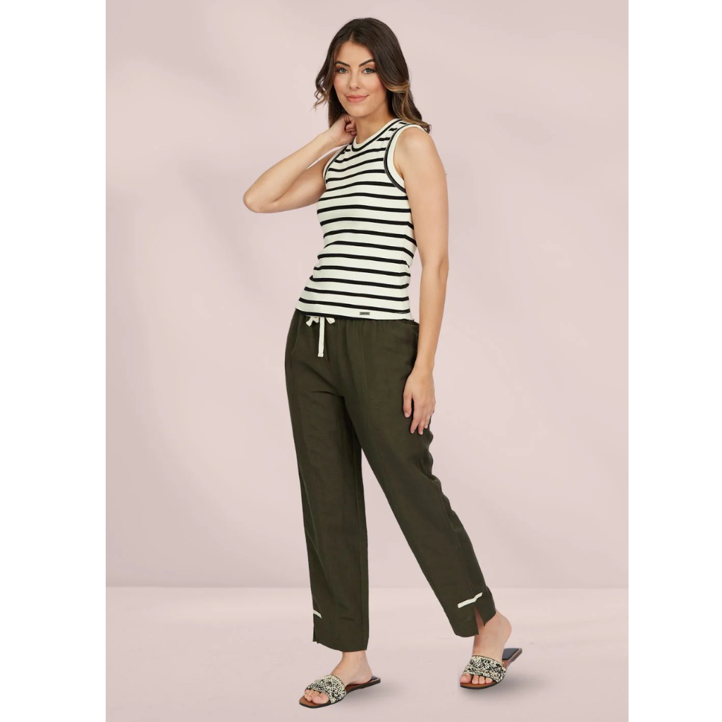 Checker Pant - BRANDS : Andersons - Knewe S24 Khaki/Ecru